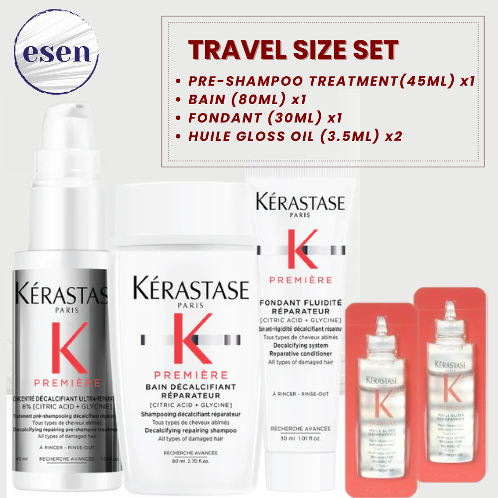 Kérastase Premiere Travel-Size Set (Pre-shampoo Treatment/45ml+ Bain ...