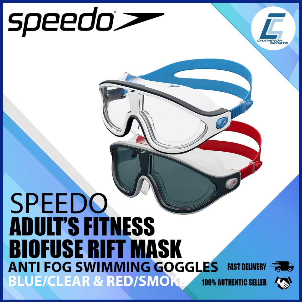 Speedo Adult's Biofuse Rift Mask Anti Fog Adult Swimming Goggles (8 ...