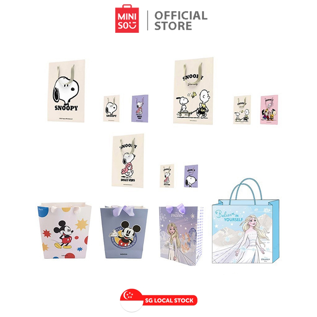 MINISO Exclusive Magical Themed Collection Gift Bags (Snoopy, Disney ...