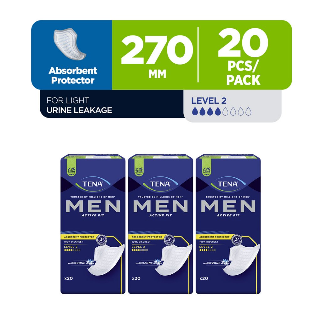 [Bundle Of 6] Tena Men Absorbent Protector Level 2, 270mm (20s ...
