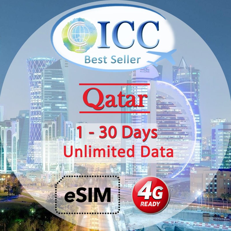 ICC eSIM_ Qatar 1-30 Days Unlimited Data SIM (Daily Plan can top up reuse) | Shopee Singapore