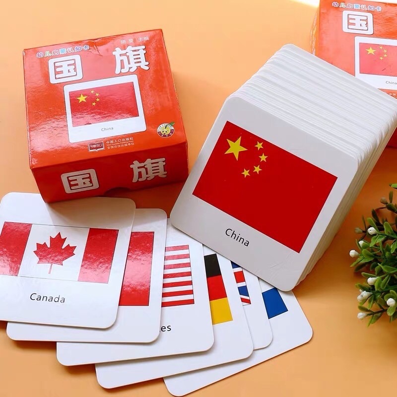 [SG STOCK] Children Flash Cards of 44 Countries Flags Kids Memory Game ...