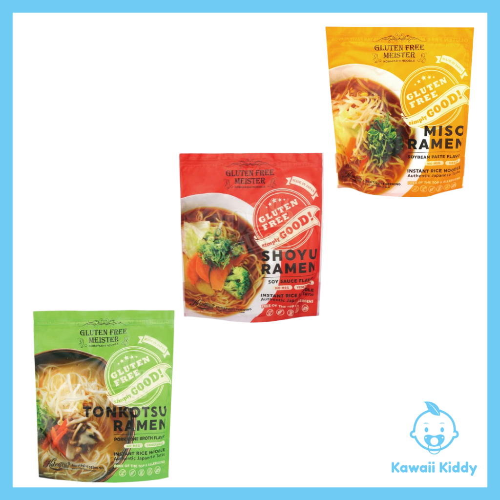 [Kawaii Kiddy] Kobayashi Gluten-Free Instant Ramen - Soy Sauce Flavor/ Pork-Broth Flavor [113g ...