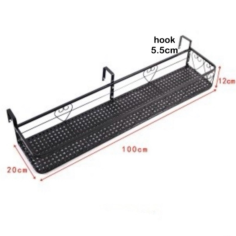 Flower Rack Parapet Hanging Planter Railing Basket Gardening Organiser ...
