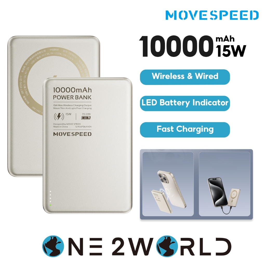 MOVESPEED Magnetic Blade 5000mAh / 10000mAh Super Slim Portable ...