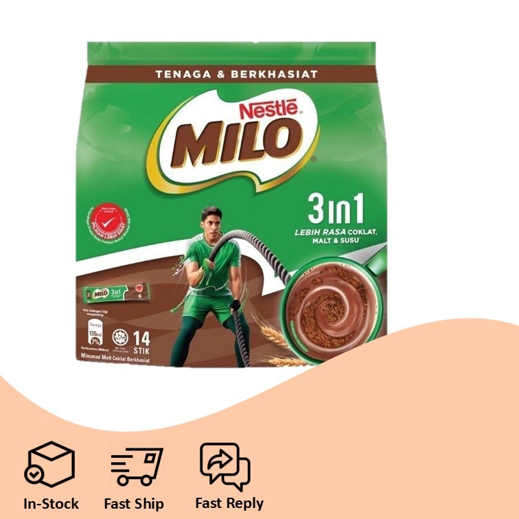 Nestle Milo – Active Go – 3 In 1 – 14 Packets x 33g | Shopee Singapore