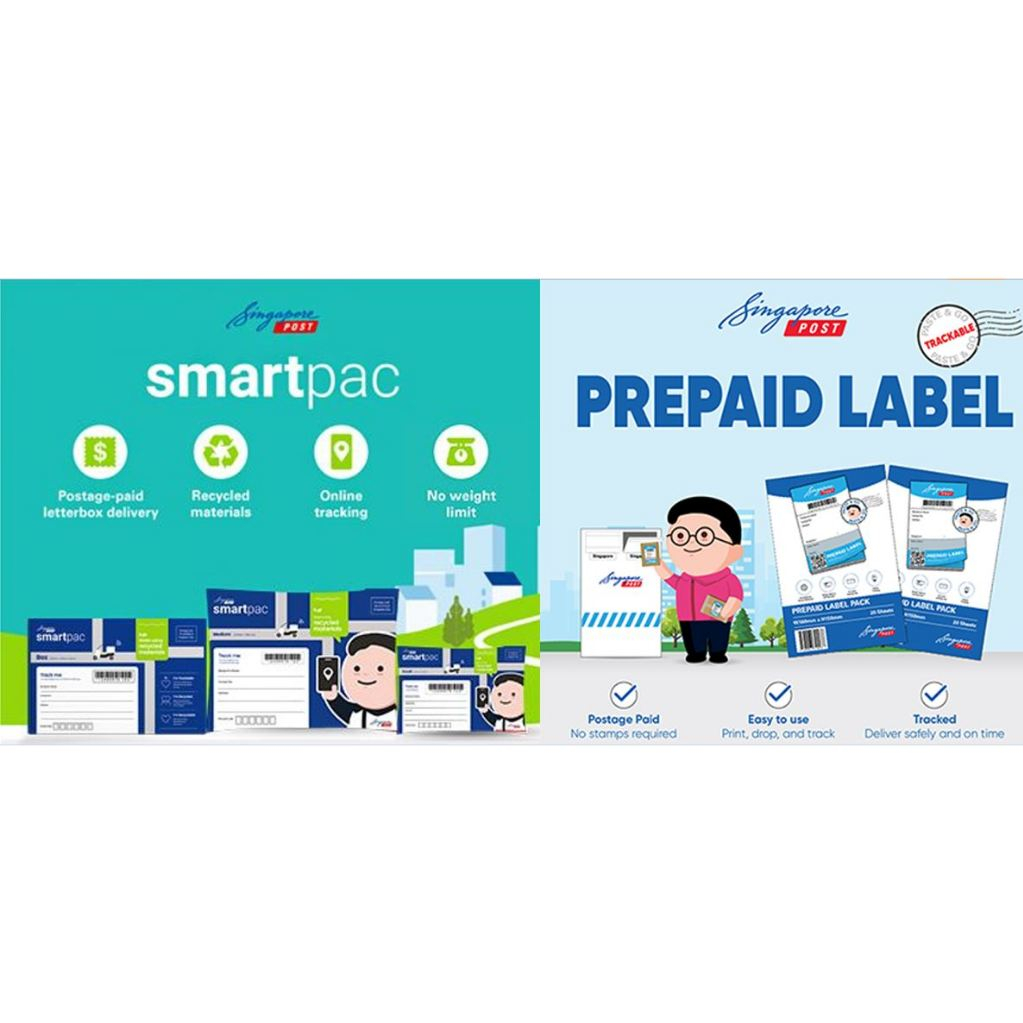 Singpost Smartpac small, medium, Tracked Letterbox Prepaid Label, mix ...