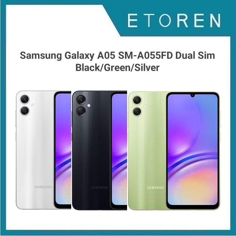 Samsung Galaxy A05 SM-A055FD Dual Sim 128GB Black/Green/Silver (6GB RAM) | Shopee Singapore