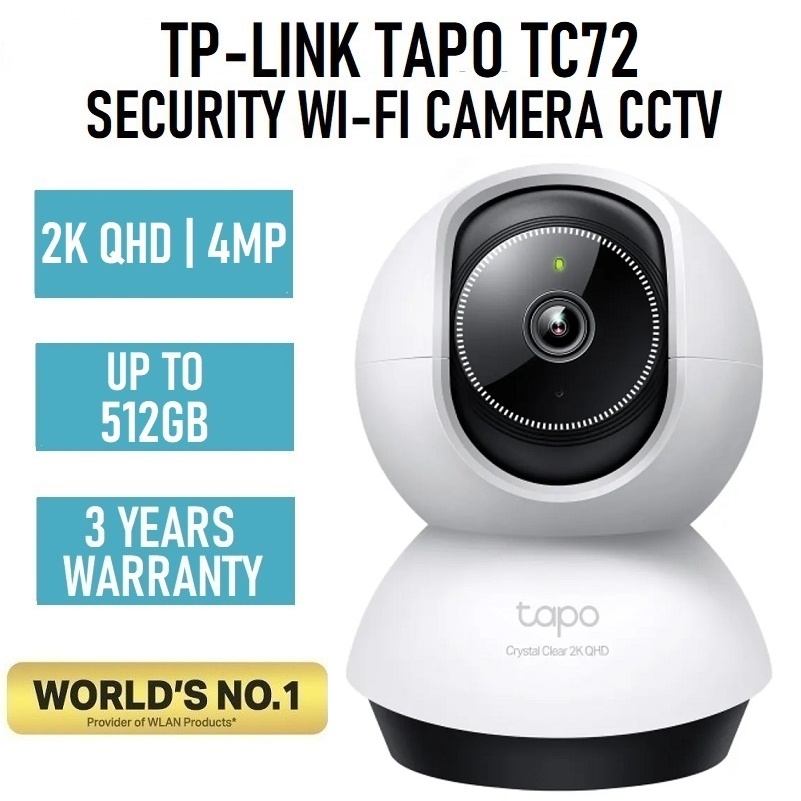 TP-Link Tapo TC72 4MP 2K QHD WI-FI Home Security IP Camera CCTV Night ...