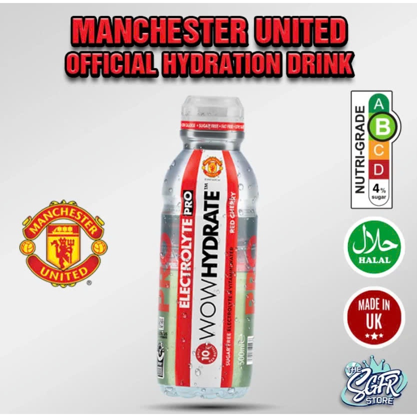 Manchester United Official Hydration Drink 🇬🇧 (500ml) | WOW Hydration ...
