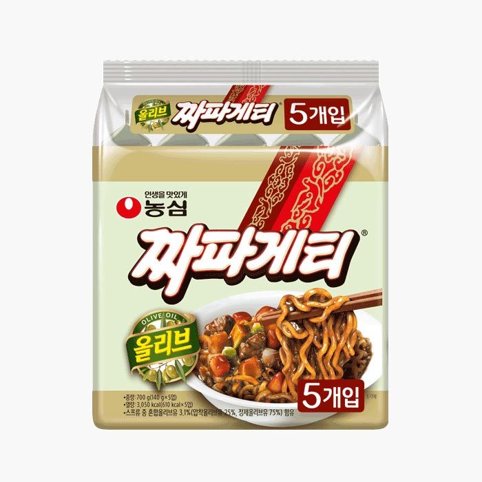 Nongshim Olive Jjapaghetti – Authentic jjajang 5-pack (140g each ...