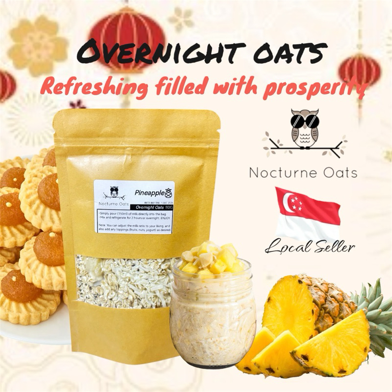 SG🇸🇬 Overnight oat premix 80g (Pineapple tart) | Shopee Singapore