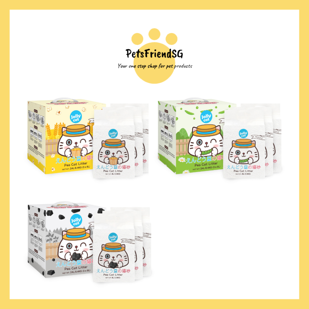 Jollycat Pea Litter 8L (Carton of 3 Bags) | Shopee Singapore