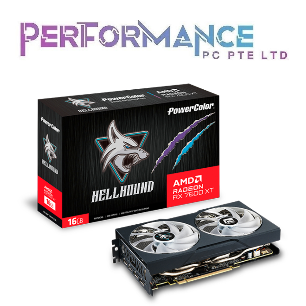 POWERCOLOR HELLHOUND RADEON RX 7600 XT RX7600XT RX 7600XT RX7600 XT 16G ...