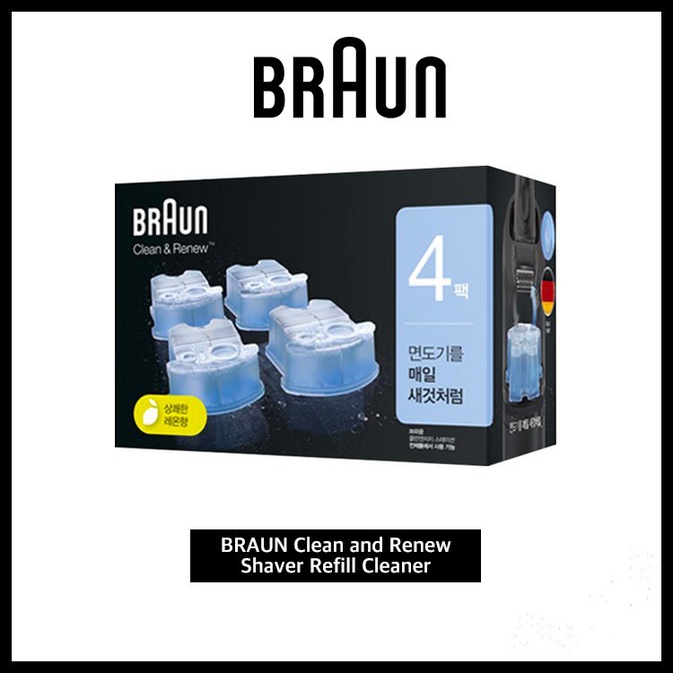 [BRAUN] Clean and Renew Shaver Refill Cleaning solution pure Shaver ...