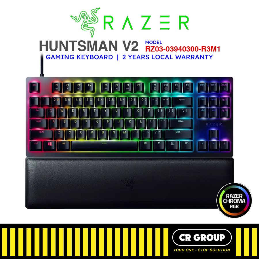 RAZER HUNTSMAN V2 TENKEYLESS - Optical Gaming Keyboard - Black/Quartz ...