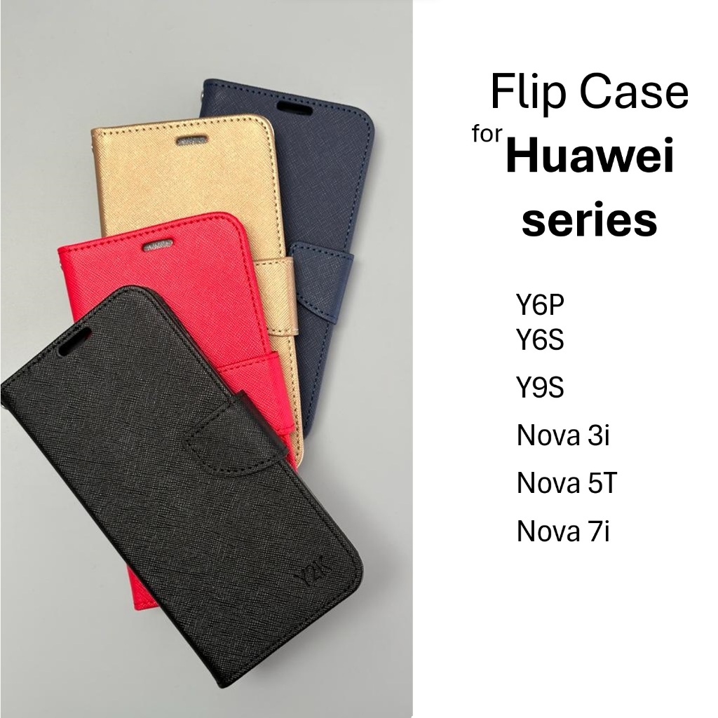 FLIP CASE for Huawei Phones [Pouch for Y6P, Y6S, Y9S, Nova 3i, Nova 5T ...
