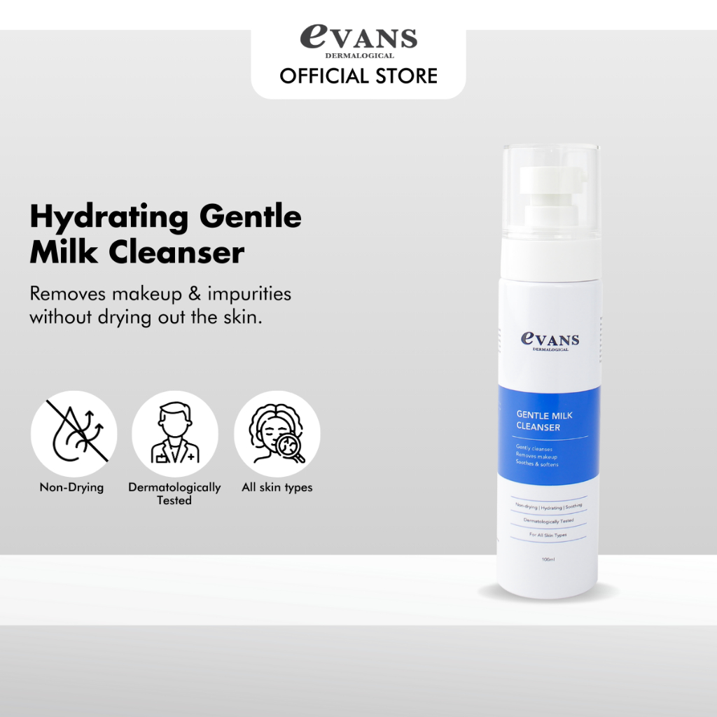 Evans Dermalogical Gentle Milk Cleanser 100ml (Removes make-up ...