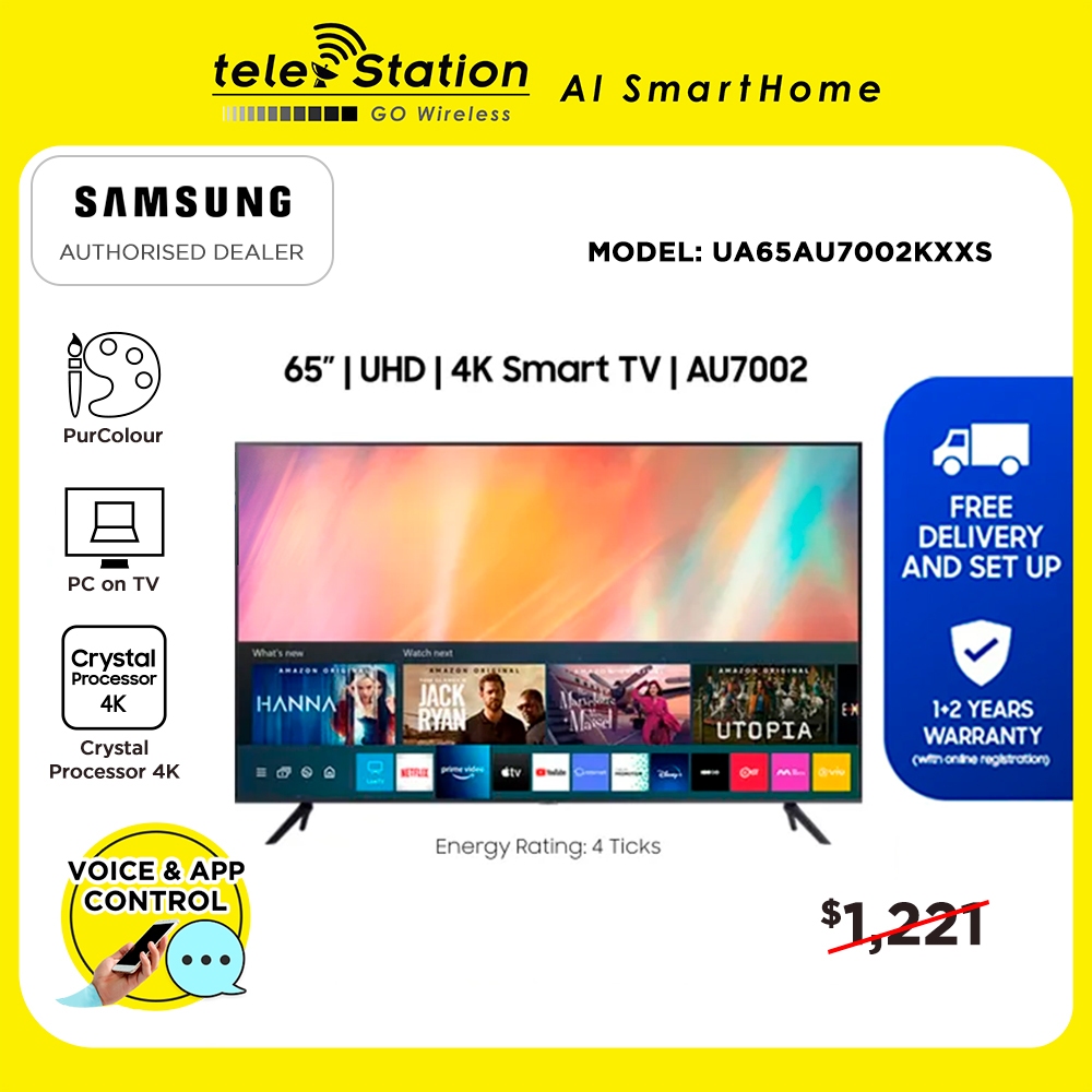 (PRE-ORDER) [Online Exclusive] SAMSUNG 65" AU7002 UHD 4K Smart TV (2022 ...