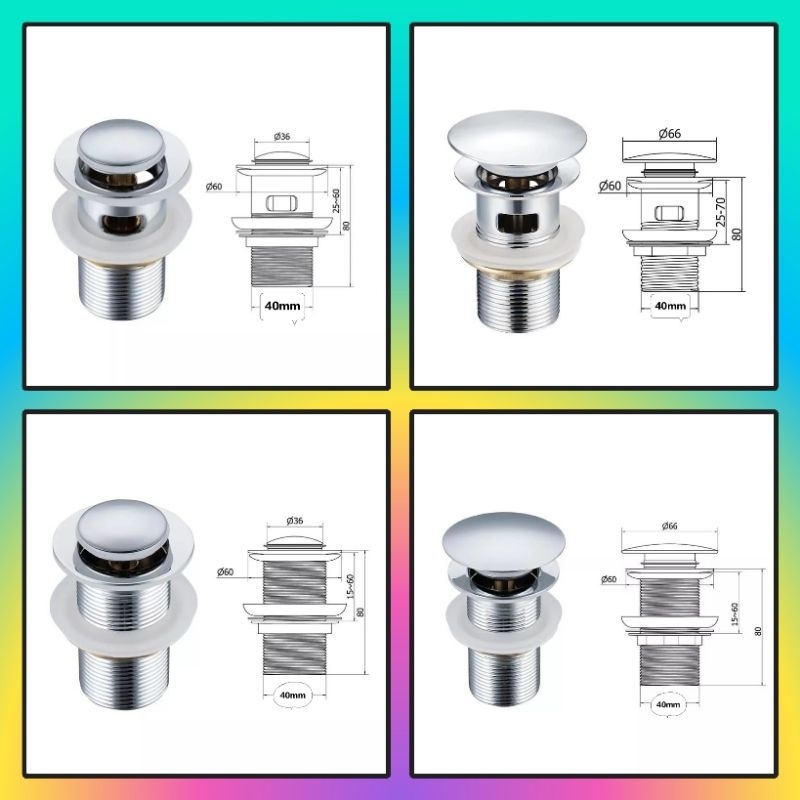 SG SELLER Basin stopper Wash basin stopper pop-up plug for basin ...