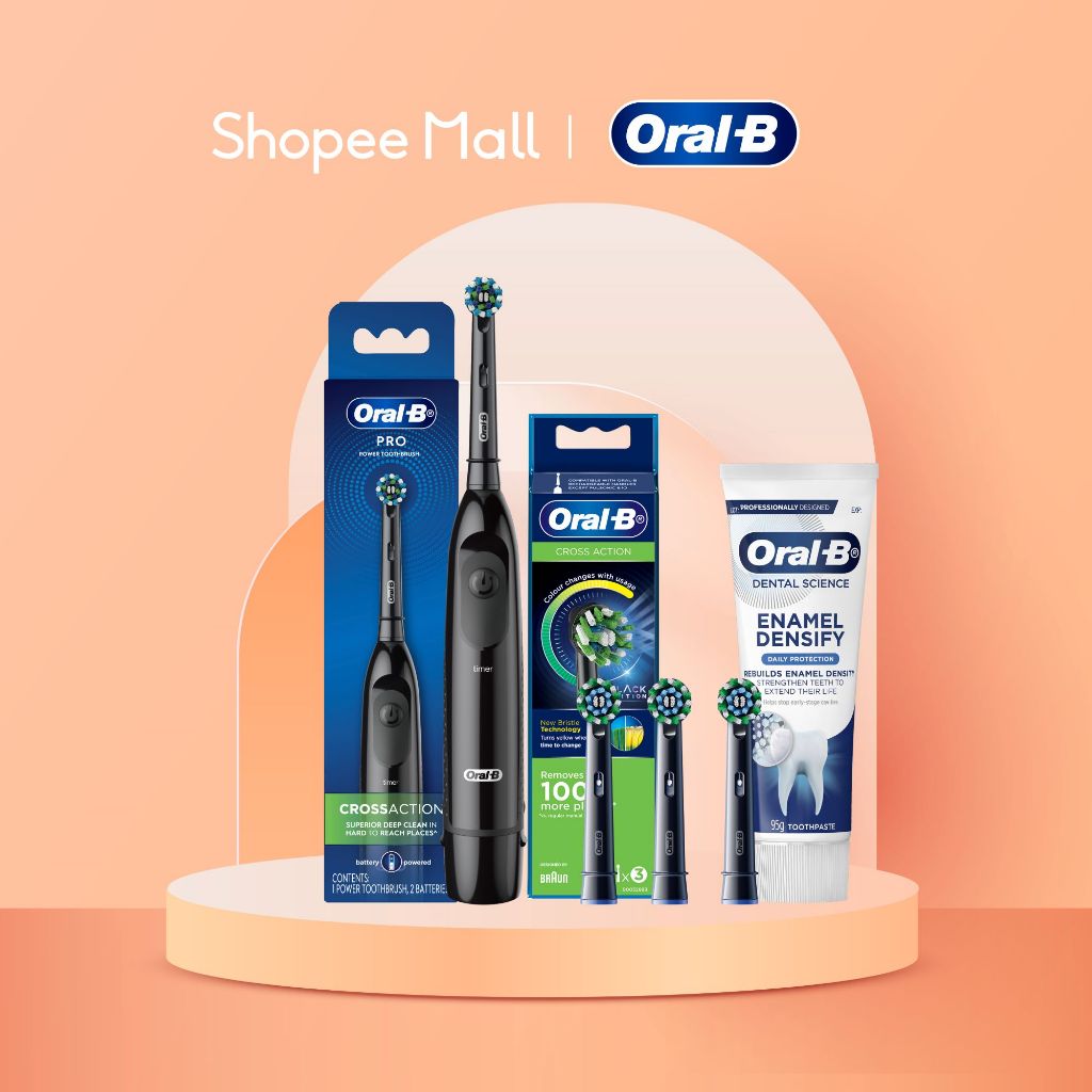 [Free Oral-B Enamel Toothpaste] Oral-B Pro Battery Electric Toothbrush ...