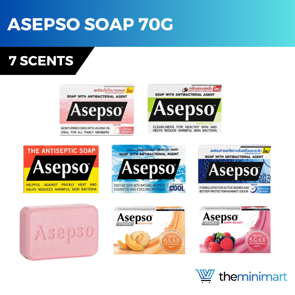Asepso Antibacterial Soap 70g/80g – Body Odor Control, Deep Clean ...