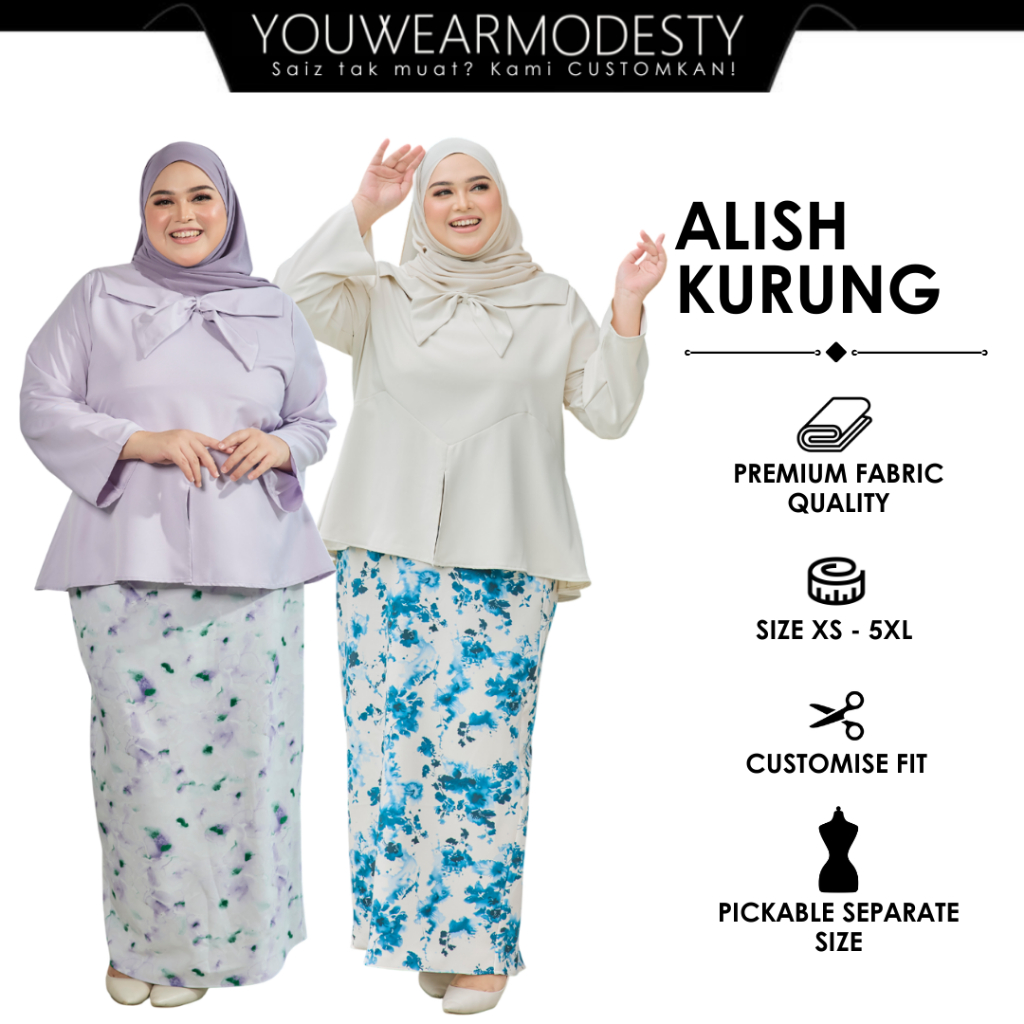 [RAYA 2025] YouWearModesty Alish Tapered Kurung Baju Kurung Muslimah ...