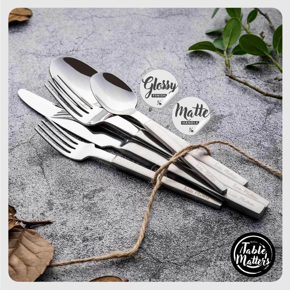 Table Matters - Treble Stainless Steel Cutlery Set [Spoon | Fork | Tea ...