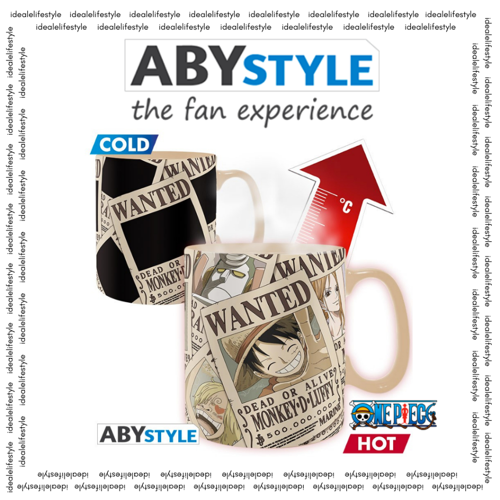 ABYstyle One Piece Heat Change Mug Wanted King Size (460ml) | Shopee ...