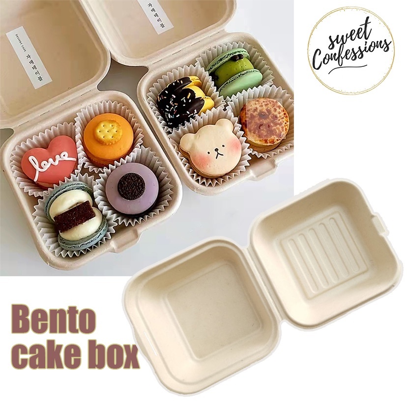 【SG Stock】🍱50Pcs Bento cake box Bento hamburger box West Point ...