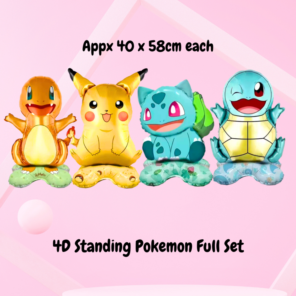 [SG Seller] Pokemon Balloon Party Decoration Set Up Balloons Garland Pikachu Charmander Pokeball ...