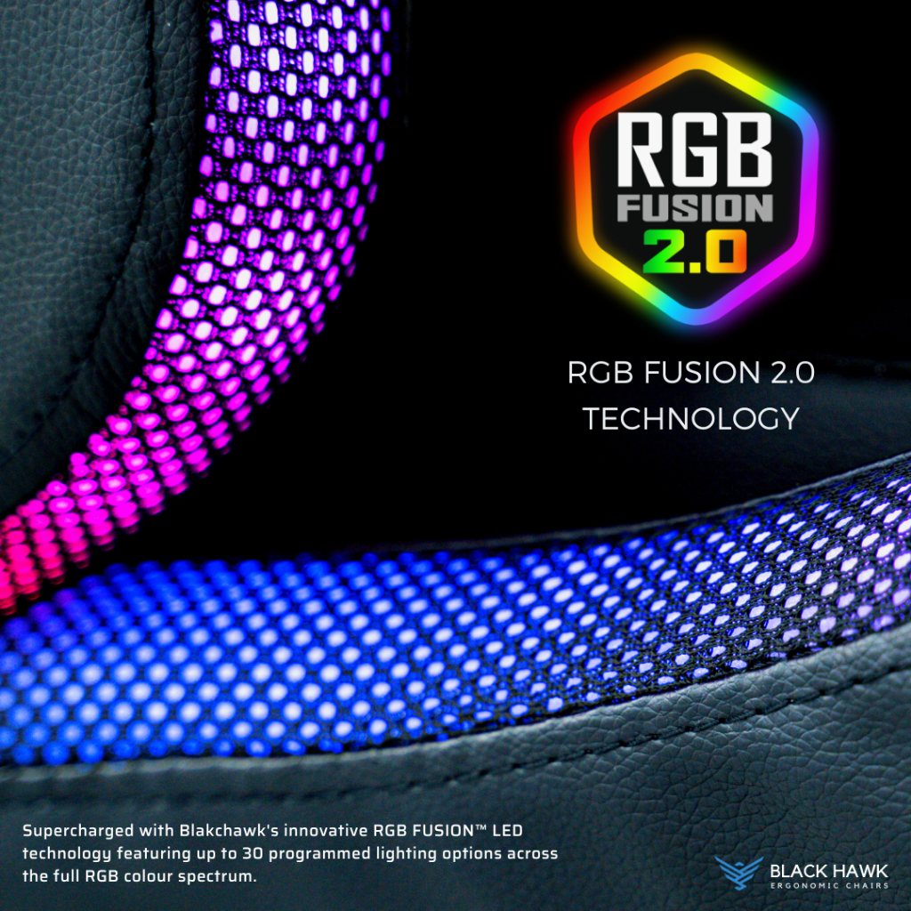 🦅 (𝐒𝐆 𝐒𝐓𝐎𝐂𝐊) Black Hawk RGB Gaming Chair / Gaming Chair / Computer ...