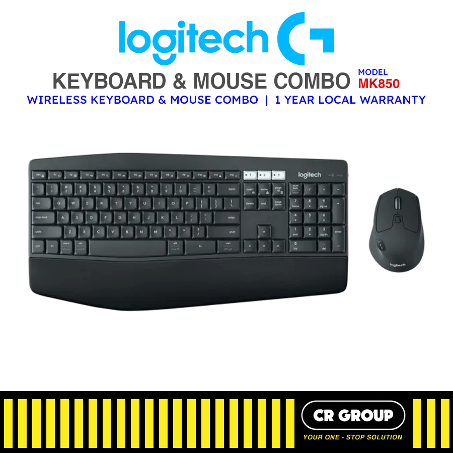 Logitech MK850 Performance Wireless Keyboard & Mouse - Curved Keyframe ...