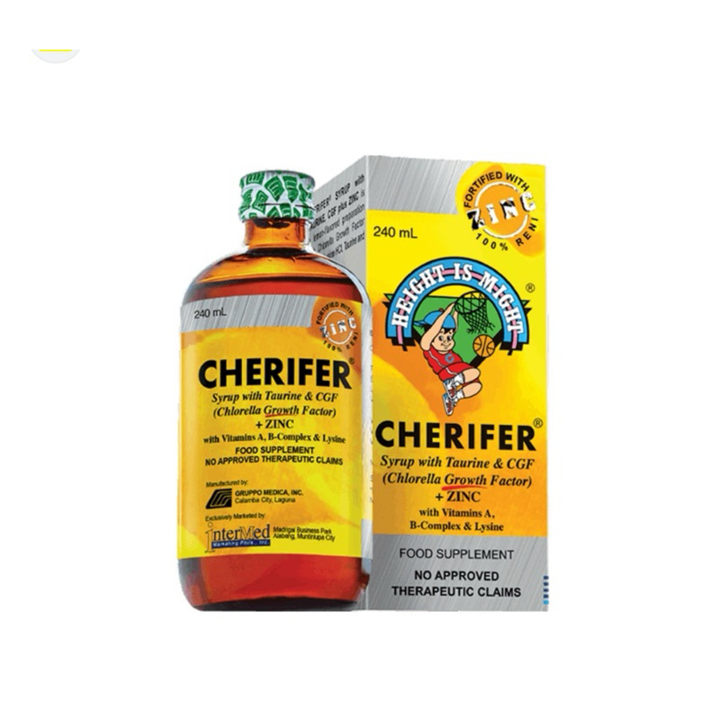 CHERIFER Forte with Zinc and Cherifer Cgf 240ml multivitamins | Shopee ...