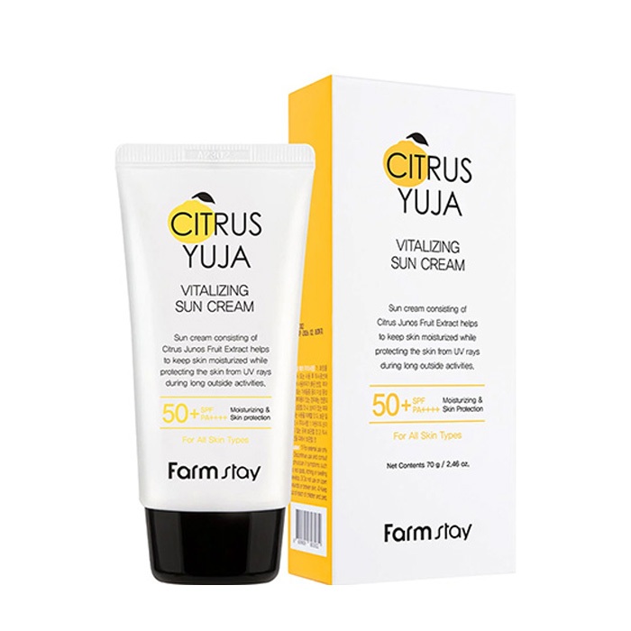 [Farmstay] Citrus YUJA Vitalizing Sun Cream SPF50+ PA++++ 70g | Shopee ...