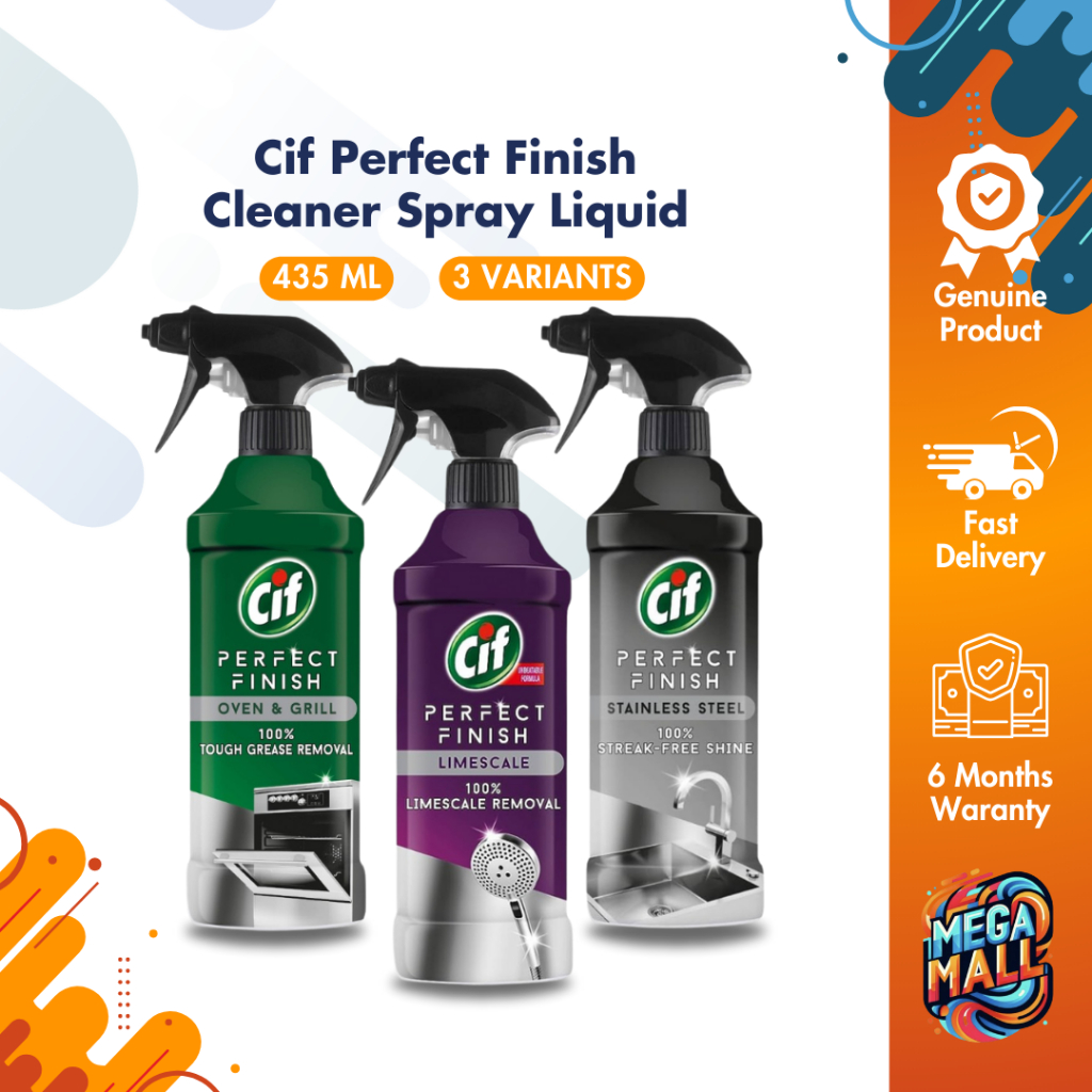 Cif Perfect Finish Cleaner Spray - 435ml, Stainless Steel, Oven & Grill | Shopee Singapore