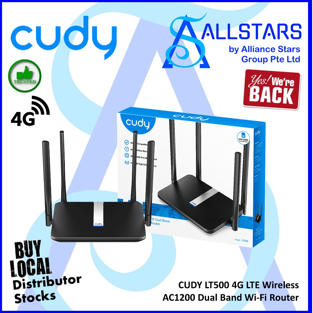 (ALLSTARS) CUDY LT500 4G LTE Wireless AC1200 Dual Band Wi-Fi Router ...