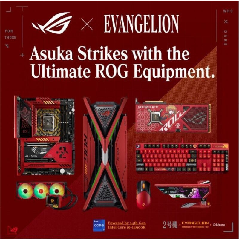 Asus ROG X EVA-02 ASUKA Intel i9-14900K RTX 4090 64GB Ram Evangelion Gaming PC Full Set | Shopee ...