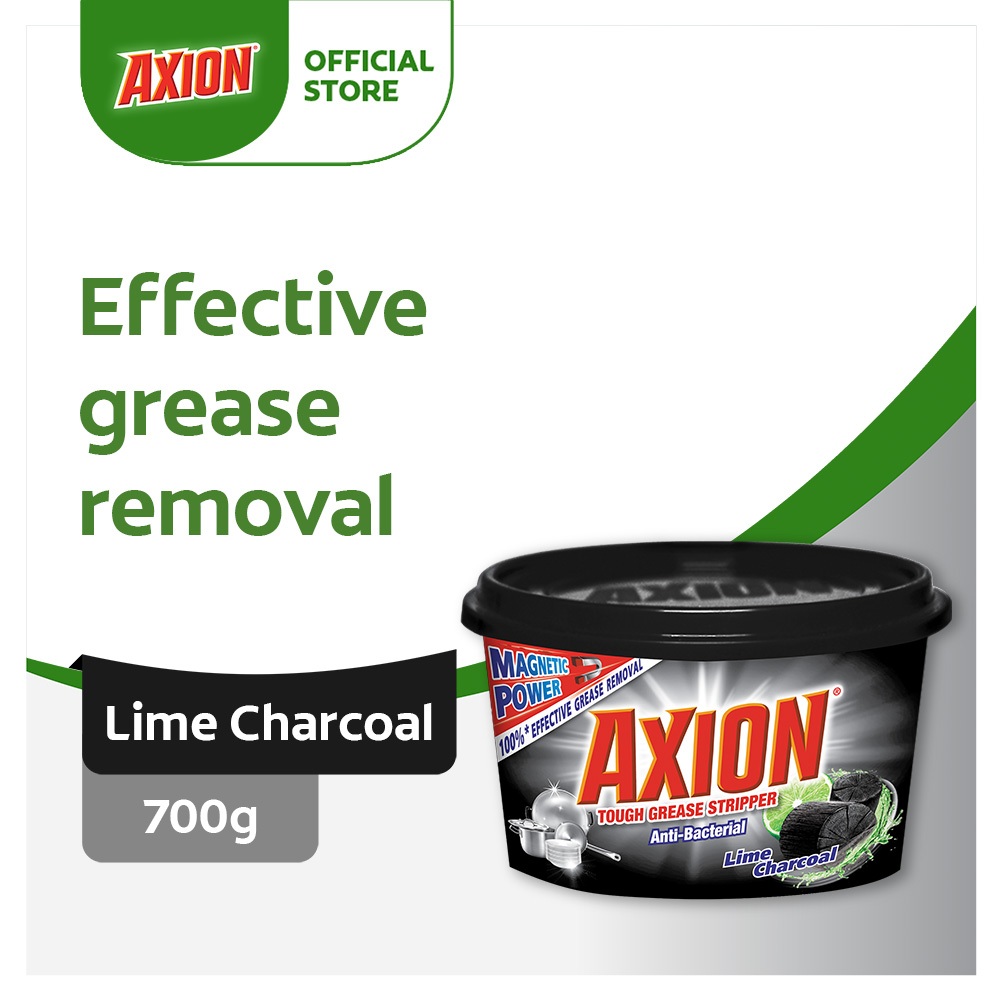 [Eliminates 99.9-percent bacteria] Axion Lime Charcoal Dishpaste 700g ...