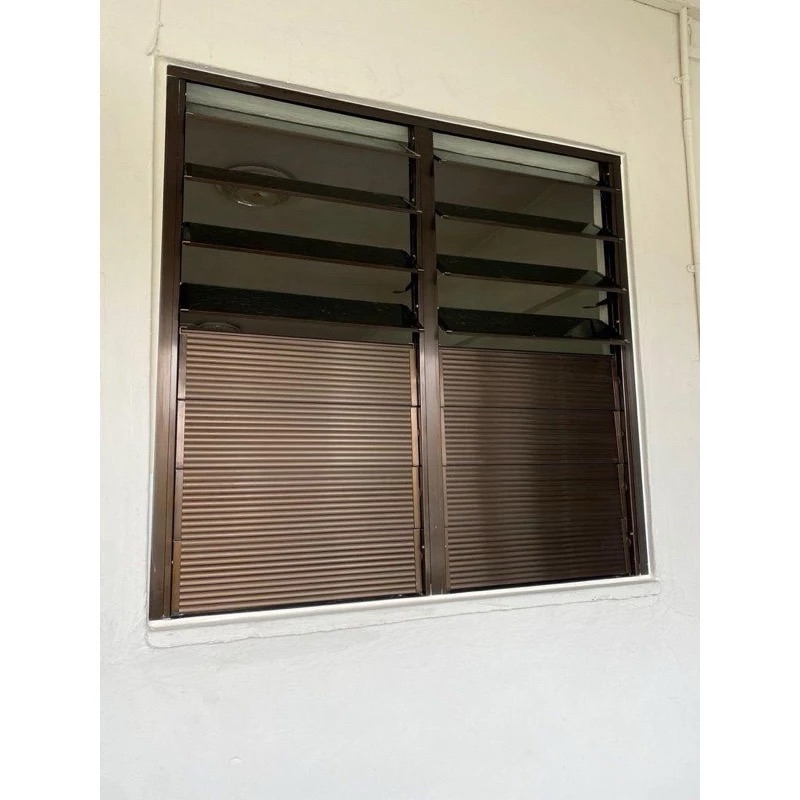 Hdb lourve window with grilles,white frame | Shopee Singapore