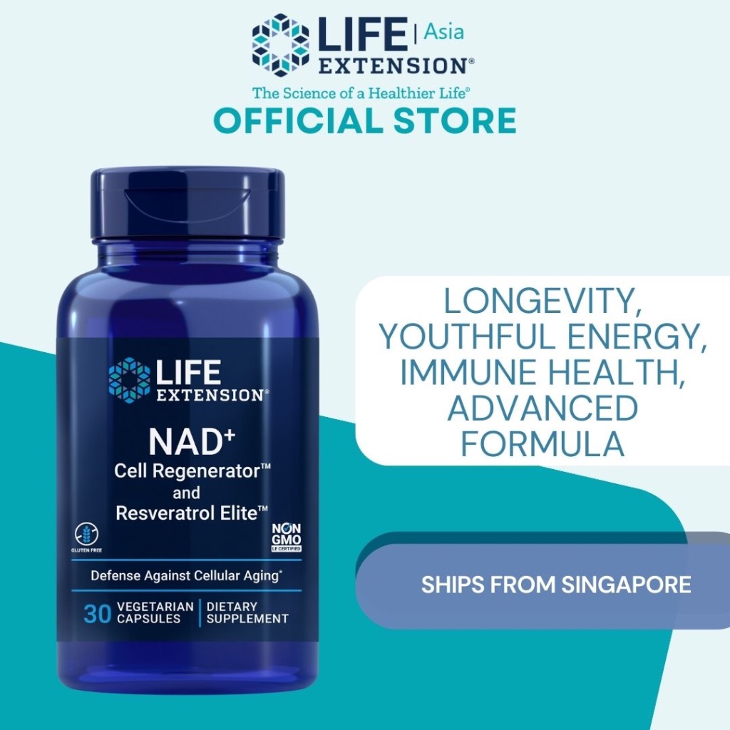 LIFE EXTENSION NAD+ Cell Regenerator™ and Resveratrol for Healthy Aging ...