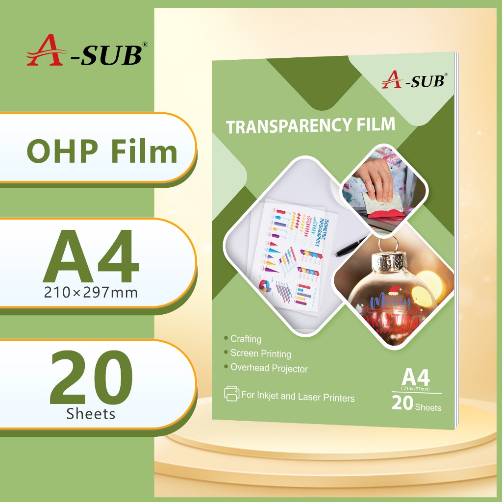 【OHP Film】A-SUB OHP Transparency Film Inkjet printing film A4 project film for Silk Screen ...