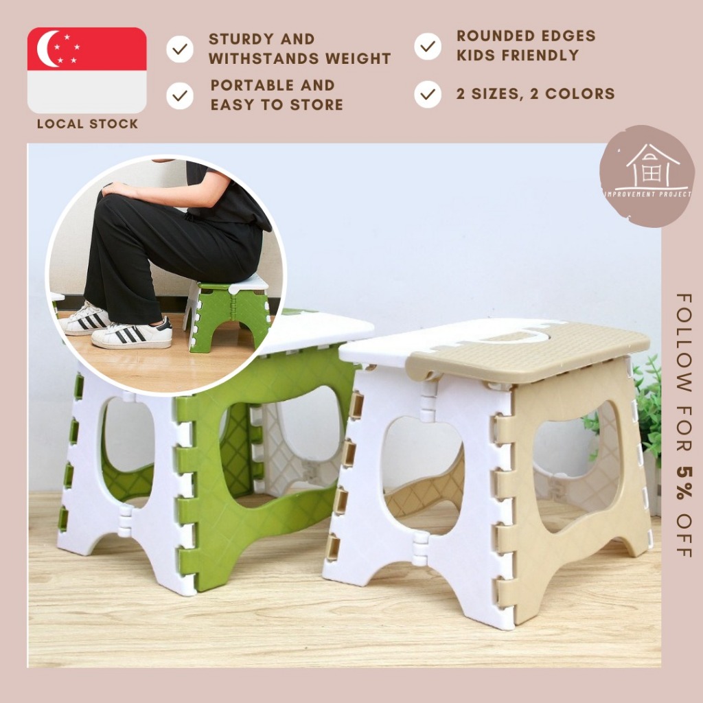[SG STOCKS] Foldable Stool Seat For Camping / Fishing, Folding ...