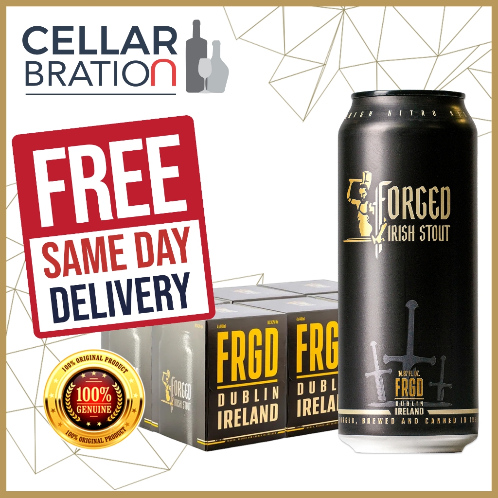 [BEST BEFORE: 01/03/2025] Forged Irish Stout Beer Tall Can (24 cans x ...