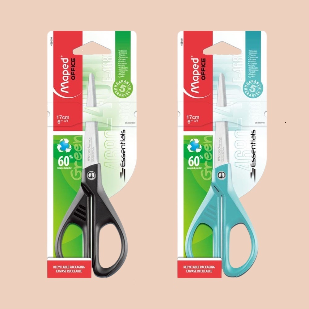 Maped 468010 Essentials Green 17cm Scissor | Shopee Singapore