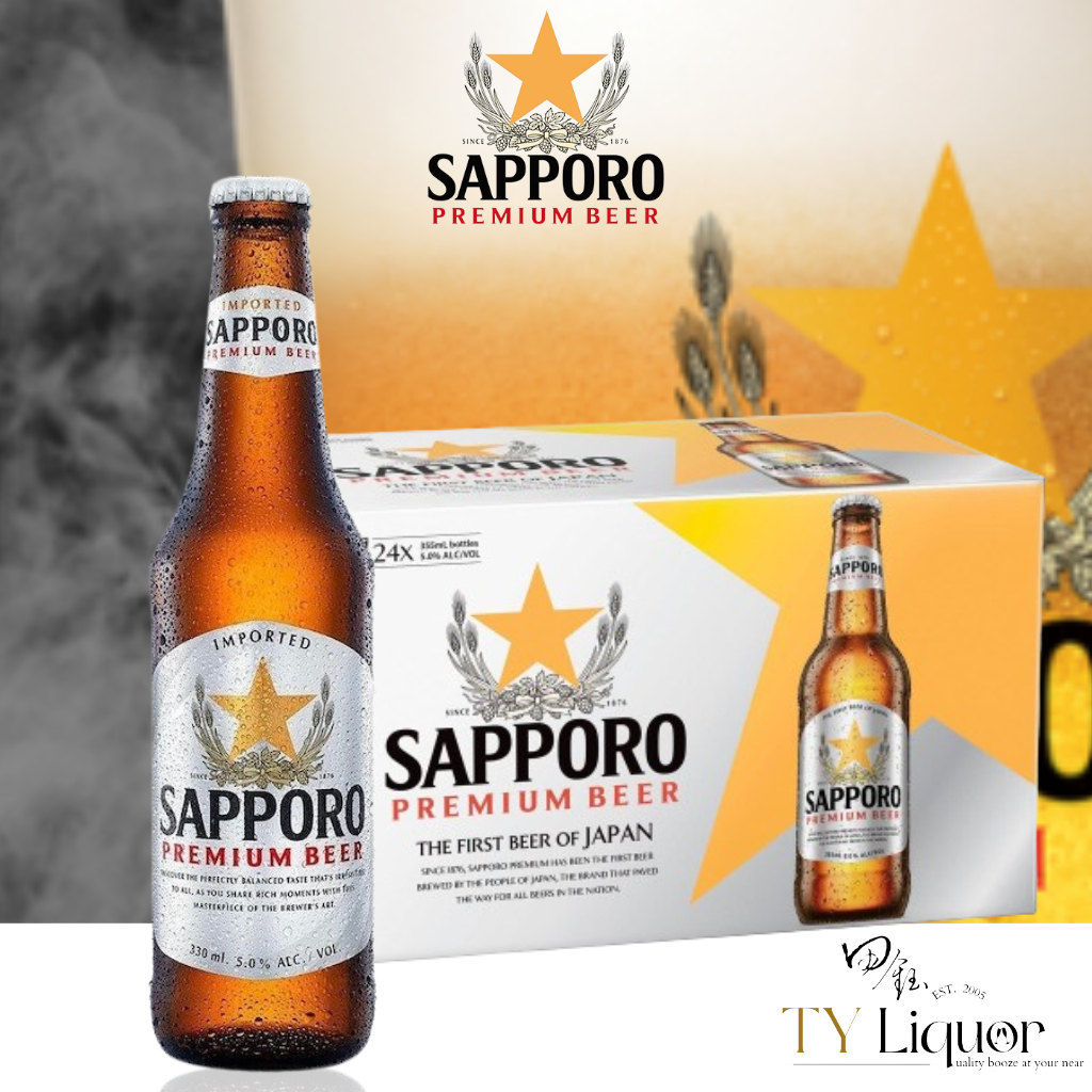 Sapporo Premium Beer, 24 Bottles x 330ml (BBD: Sep 2025) | Shopee Singapore