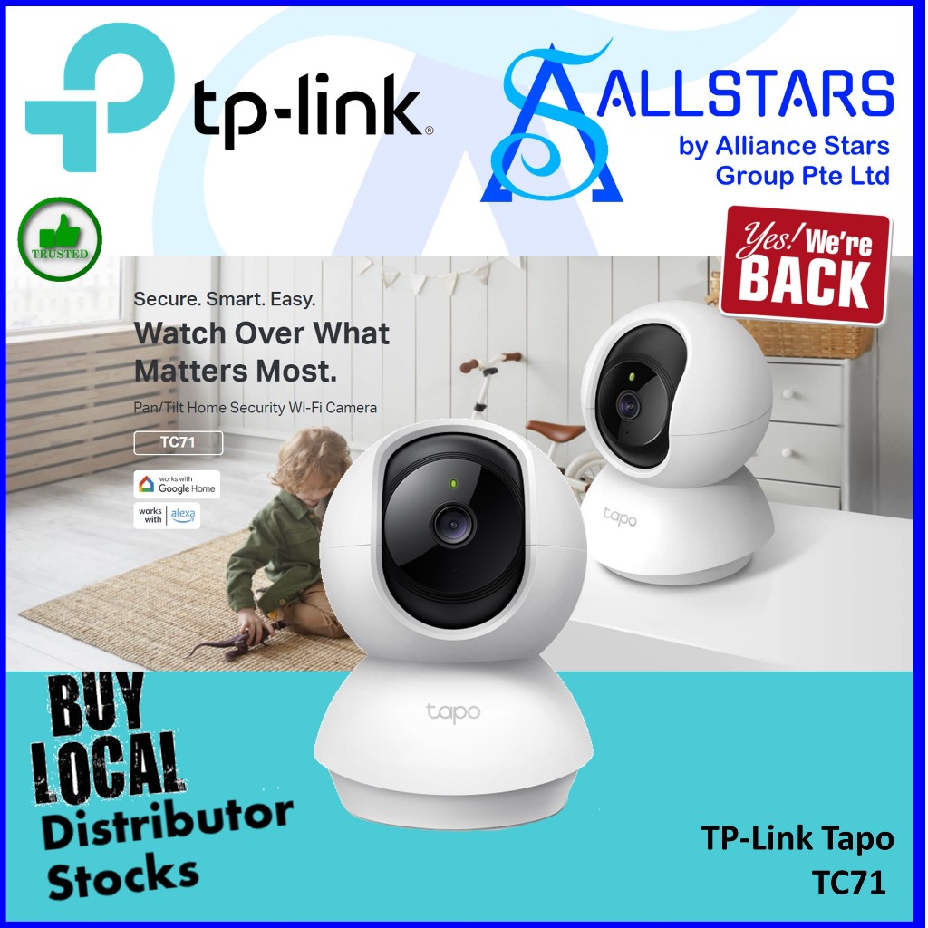 (ALLSTARS) TP-Link / TPLink Tapo TC71 Pan/Tilt AI Home Security Wi-Fi ...