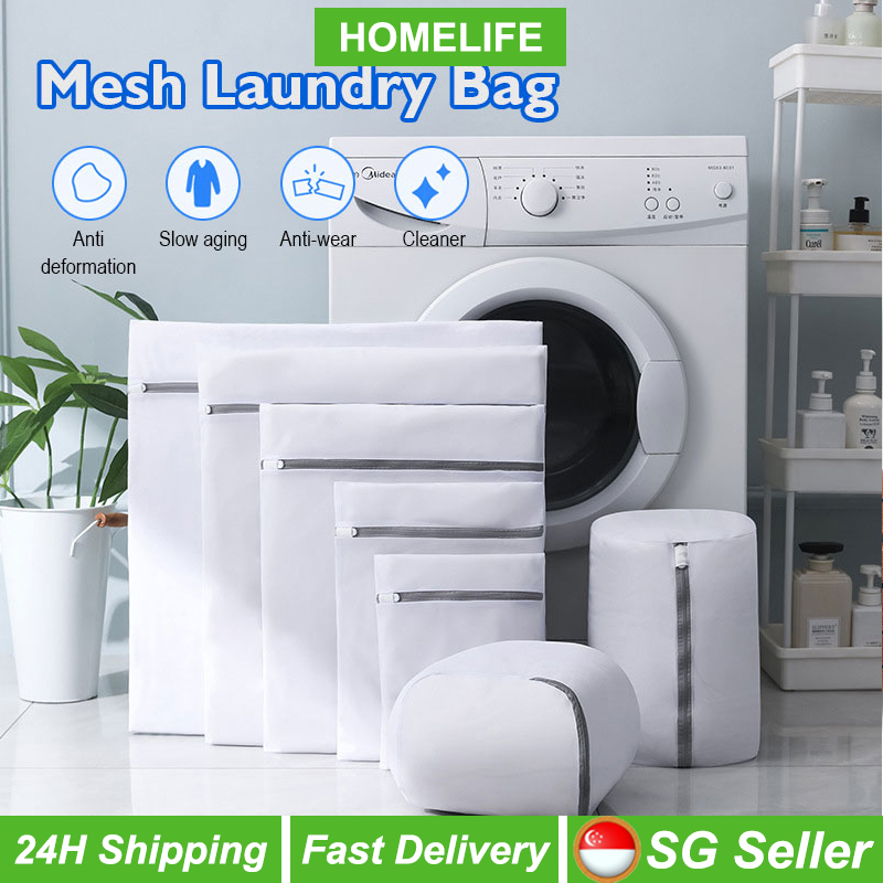 [SG Stock] 5 Size Mesh Laundry Bag Set Home Organizer Coarse Net ...