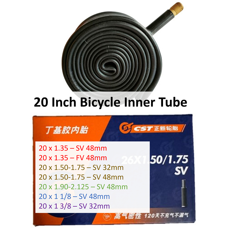 [SG Seller In Stock] Bicycle Tyre Inner Tube 20 inch Foldable Foldie ...
