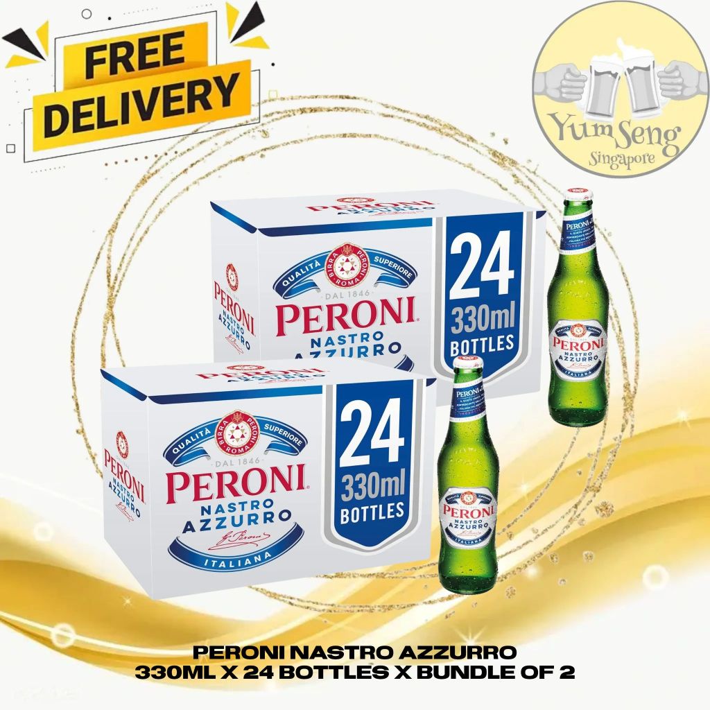 Peroni Nastro Azzurro - 330ml x 24 bottles (Bundle of 2) (BBD: 10/2025 ...